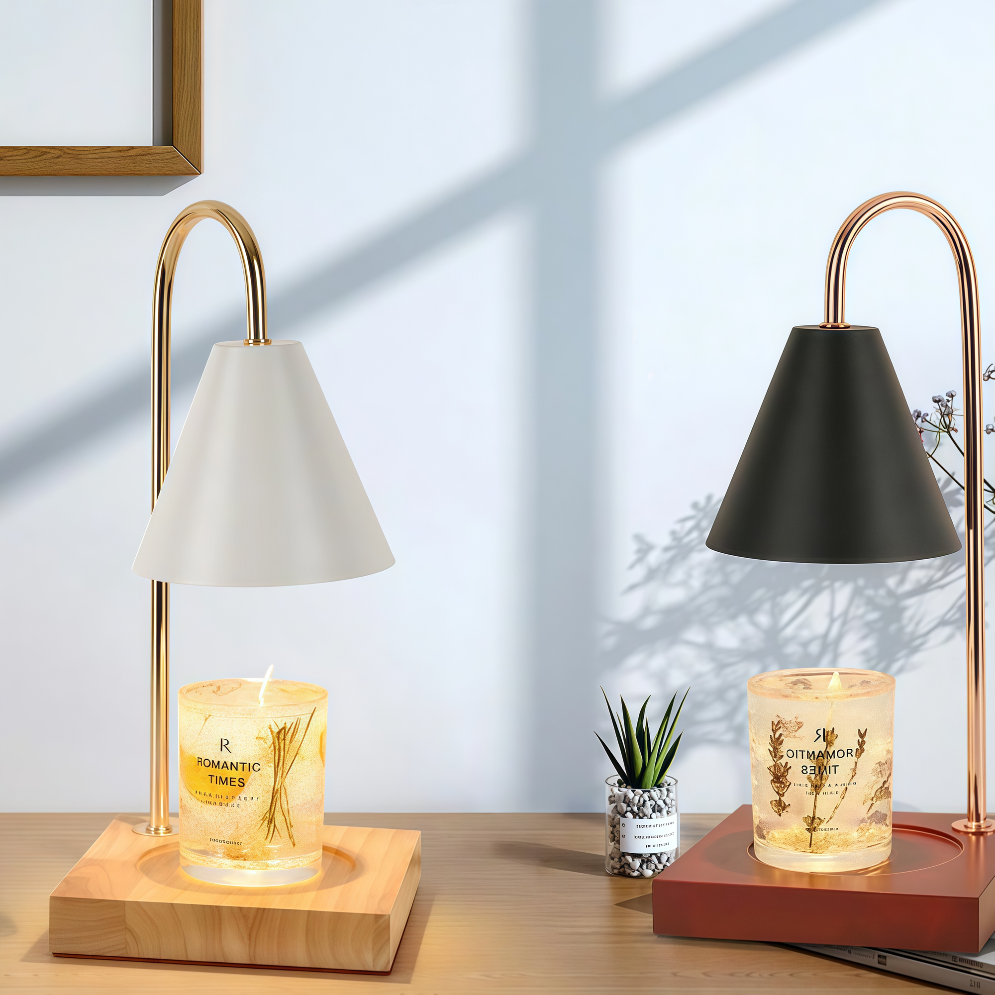 Настольный светильник Barcato J669, цоколь LED, белый, дерево/металл, диммируемый, 35Вт