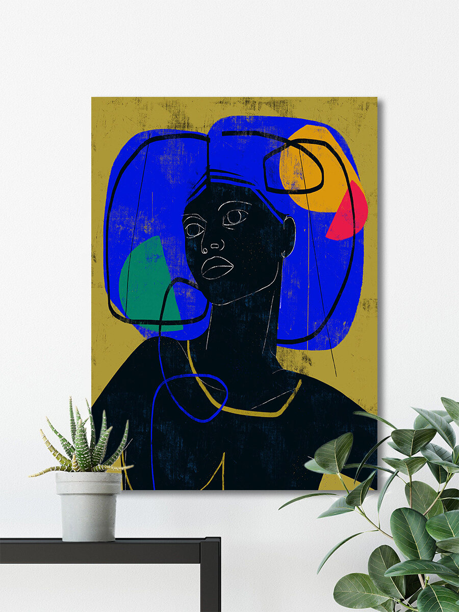 Лицо девушки / картина абстракция / в современный интерьер, модерн, 20х30 см.