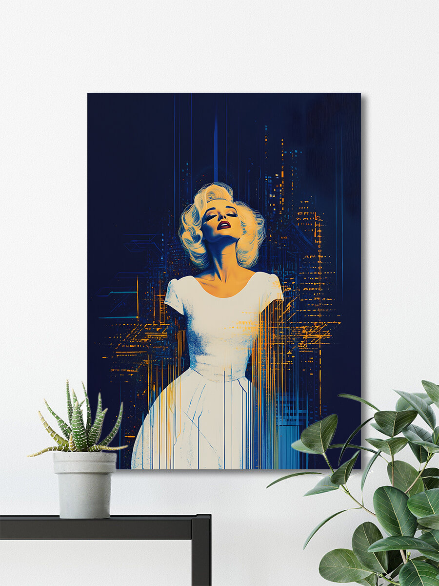 Картина вертикальная / на стену - Мерлин Монро, картина 20*30 см.