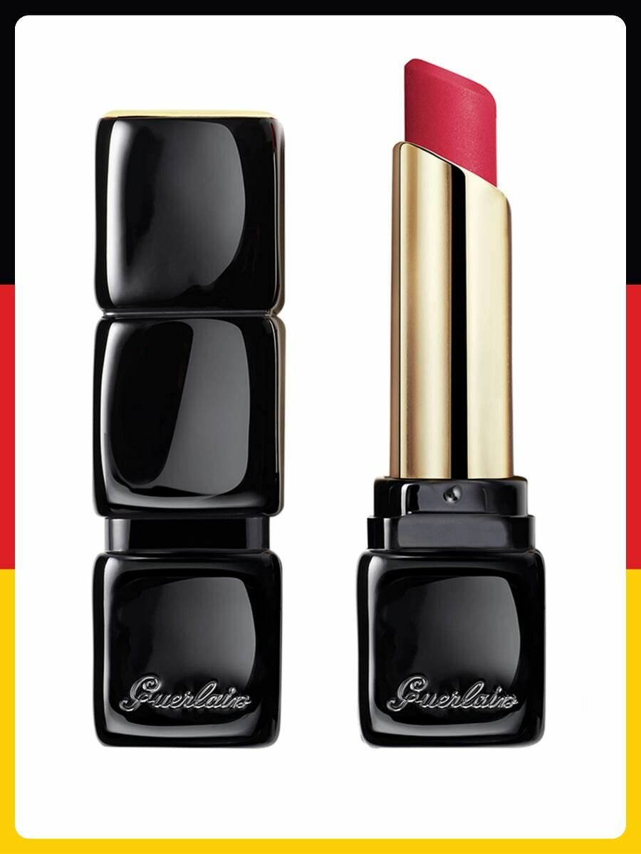 Губная помада Guerlain Kisskiss Tender Matte 666 Lucky Pink