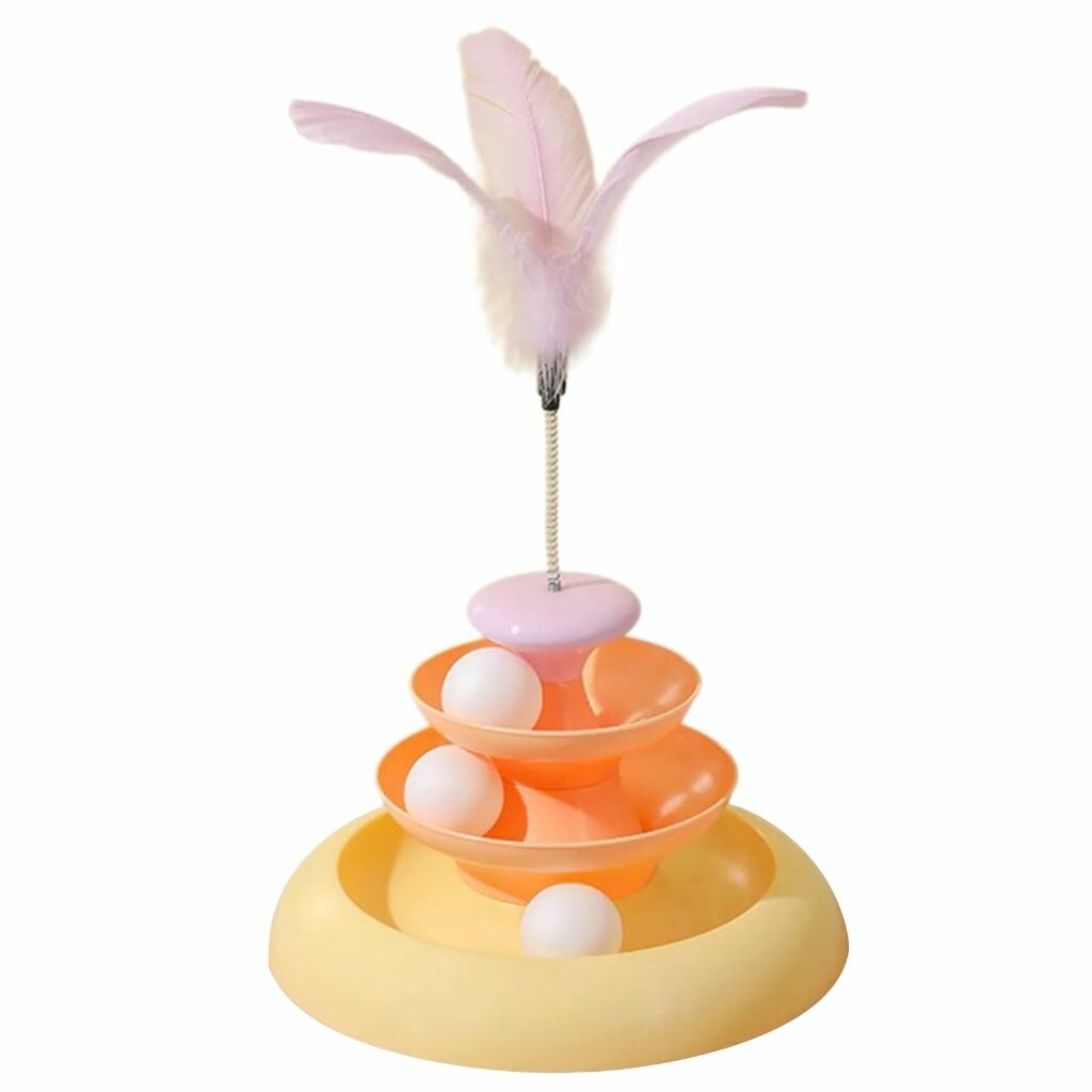 Избавьте от скуки забавную кошачью палочку pet cat turntable-фиолетовый