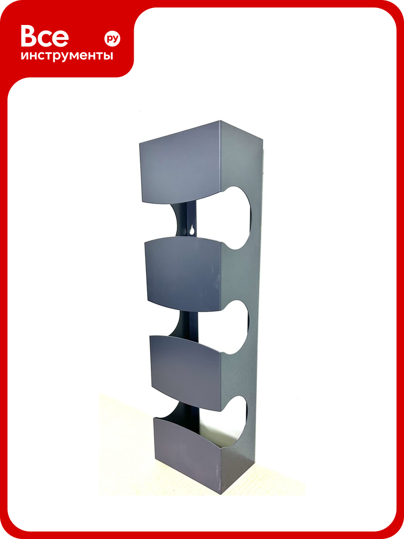 Подставка для бутылок НАЮ "Бутылочница для вина" 3 секции, графитовый БГ-30, из прочного, хранения напитков