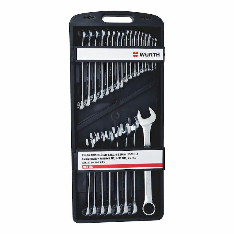Набор комбинированных ключей SW6-32, 25 шт, Red Stripe, WURTH