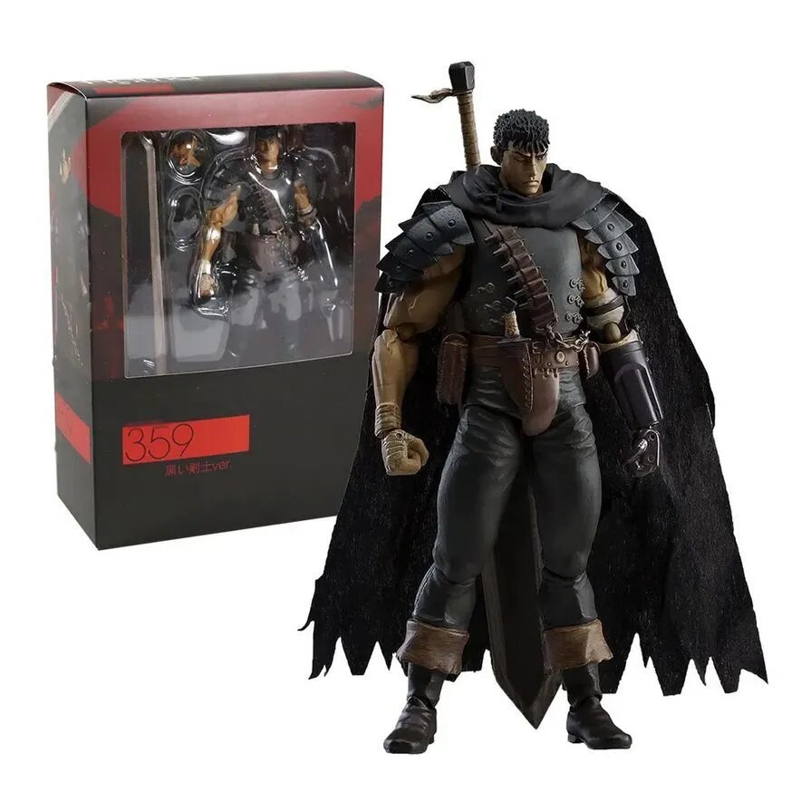 Фигурка Берсерк Гатс, Черный мечник / Berserk Guts, Black Soldier figma 359 (17см)