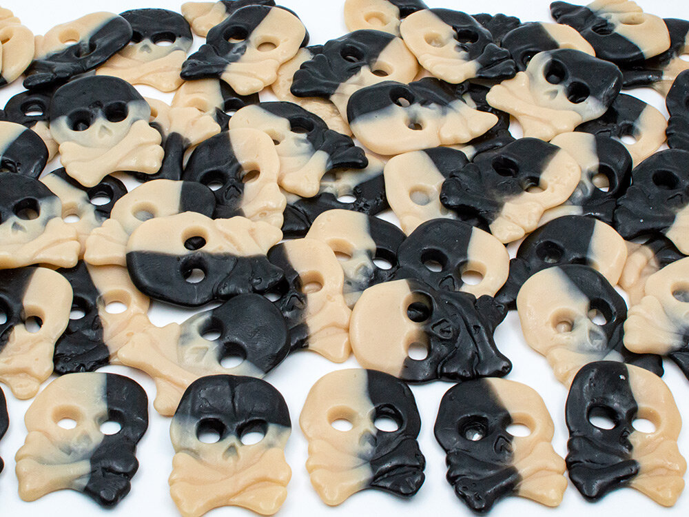 Жевательный мармелад HALAL "Черепа" со вкусом ежевики 1кг RAVAZZI/Италия