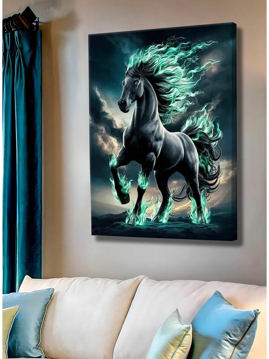 Картина "Тени и пламя", галерейная 50х70см 1шт.