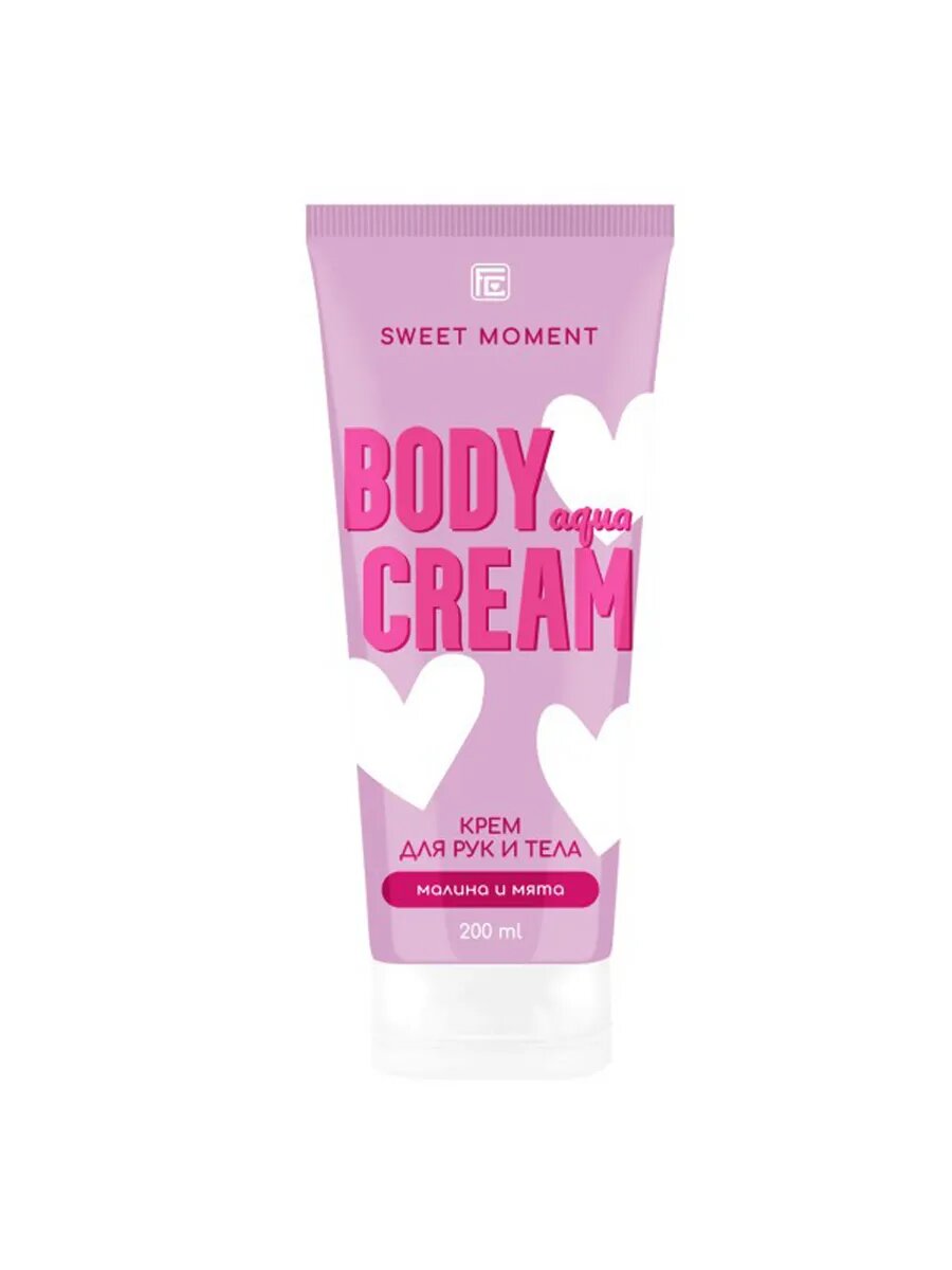 Family Cosmetics Крем для рук и тела Малина и мята Sweet Moment, 200 мл