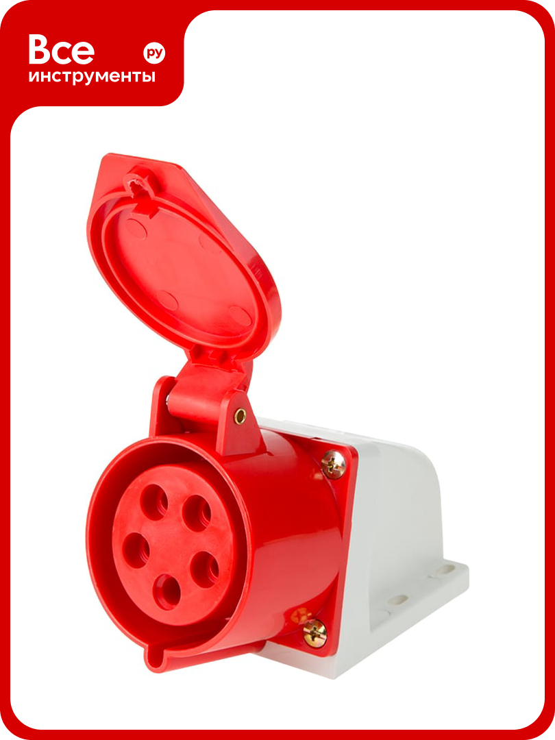 Розетка REXANT 125 стационарная 3Р+РЕ+N 32А 380В IP44 11-8914