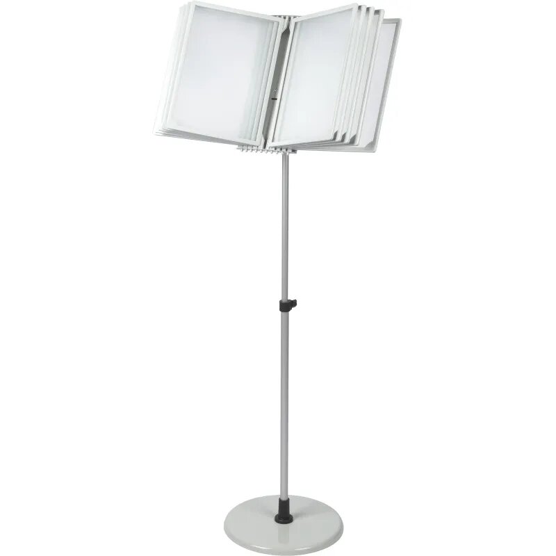 Демосистема напольная перекидная, 10 панелей А4, цвет серый, 153081-03