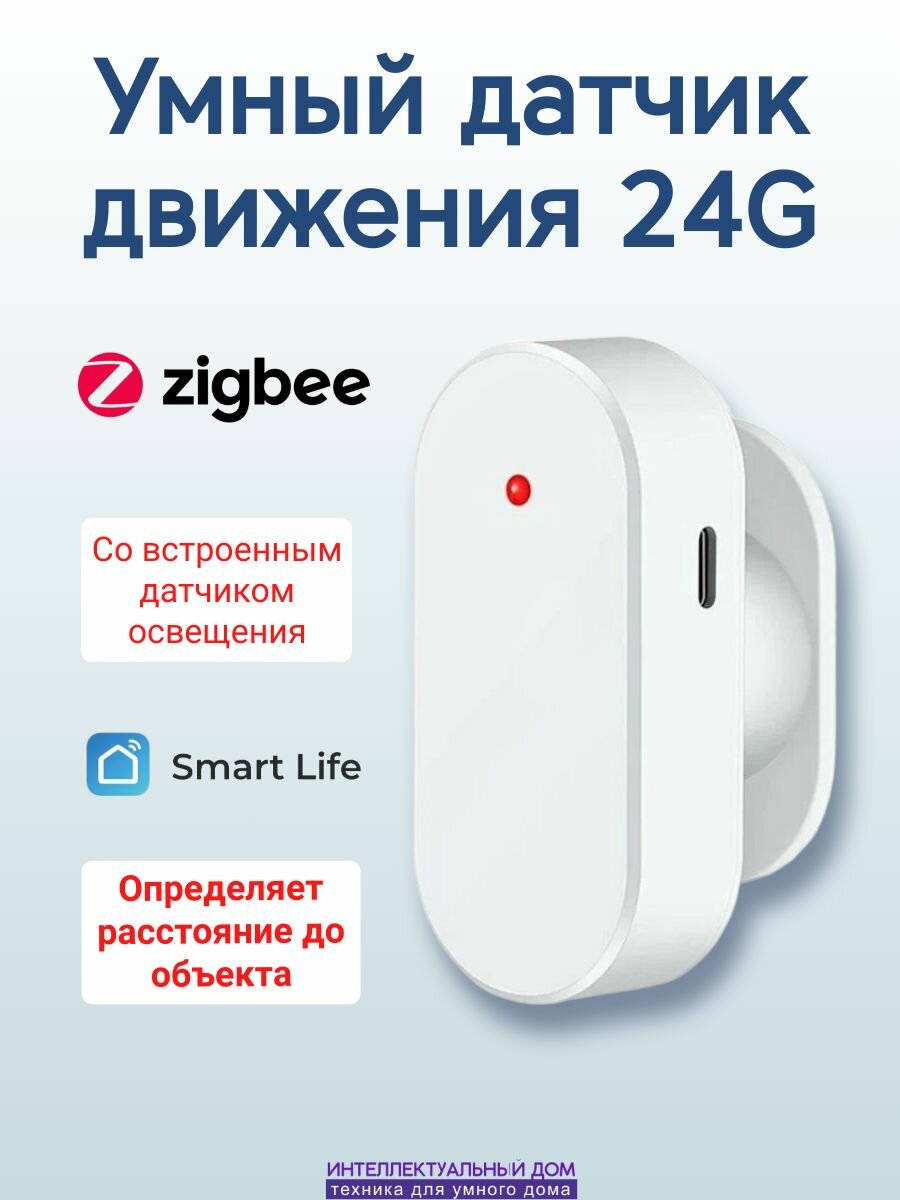 Датчик движения Tuya ZigBee, 24ГГц, точность, дальность до 8 м