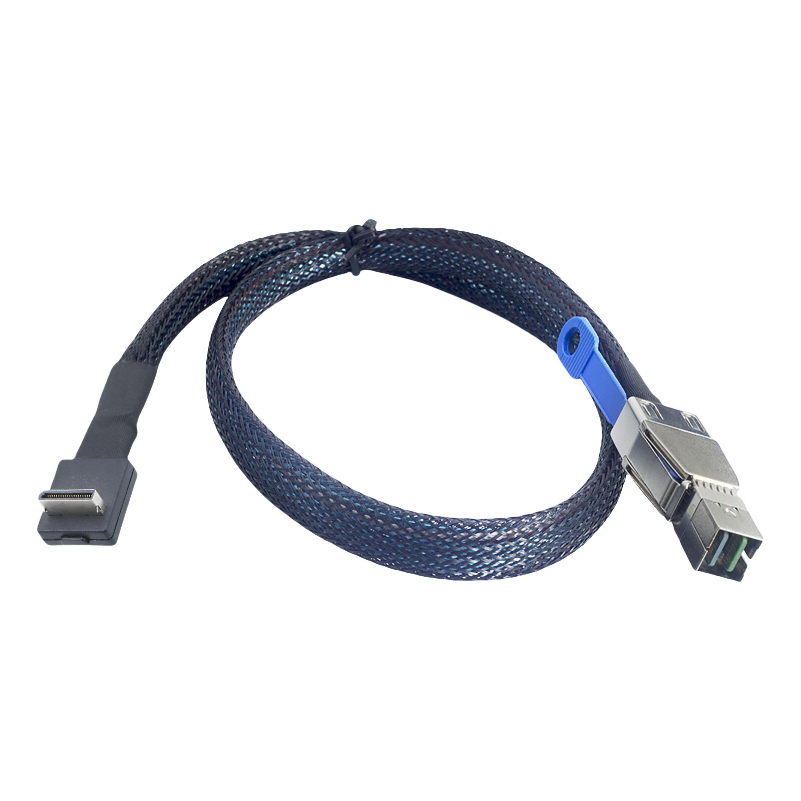 Кабель PCIe Oculink SFF8611 4i под углом 90 градусов для корпуса SFF8644