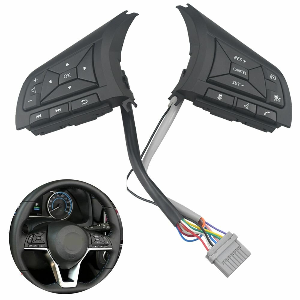 Для Nissan Note Epower 2018 2019 2020 Для Navara NP300 2022-2023 Кнопка управления громкостью Bluetooth Переключатель рулевого колеса