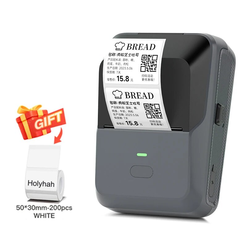 Принтер для наклеек P2, термоэтикеточная машина, портативный принтер для изготовления этикеток, беспроводной принтер для этикеток с самоклеящейся бумажной лентой для этикеток B1, P2