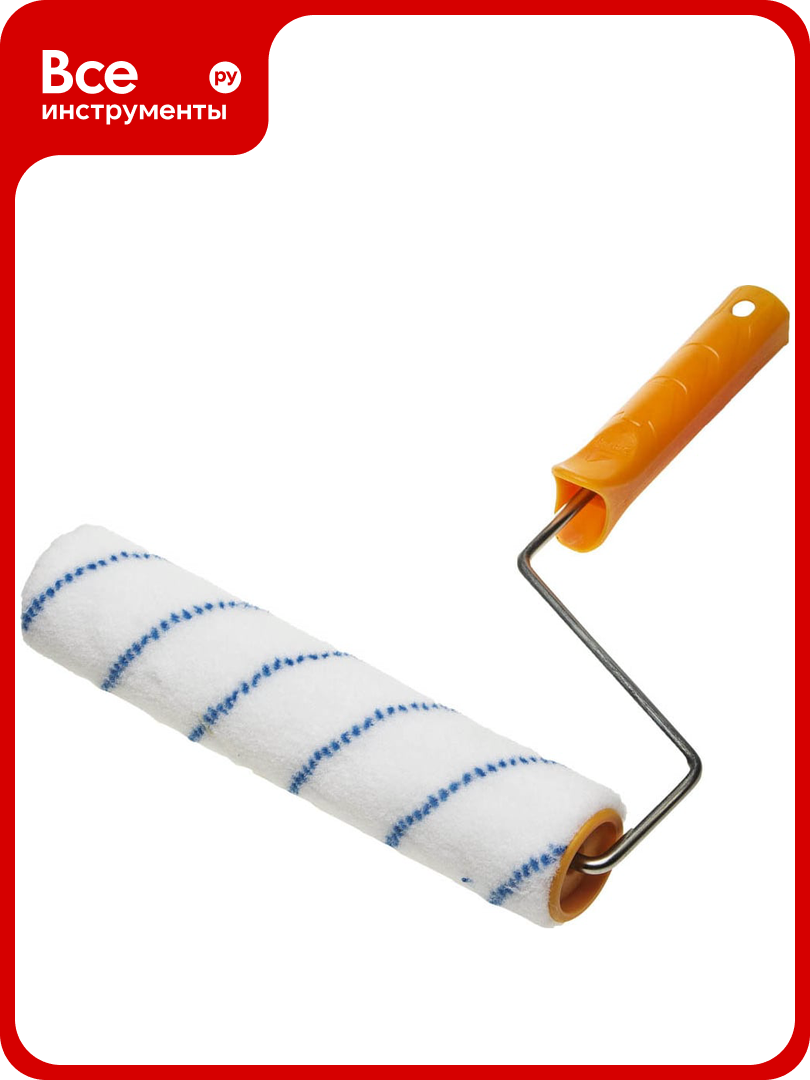Малярный ролик в сборе STAYER Master Nylon полиамид ворс 6 мм бюгель 6 мм 40x240 мм 03041-24