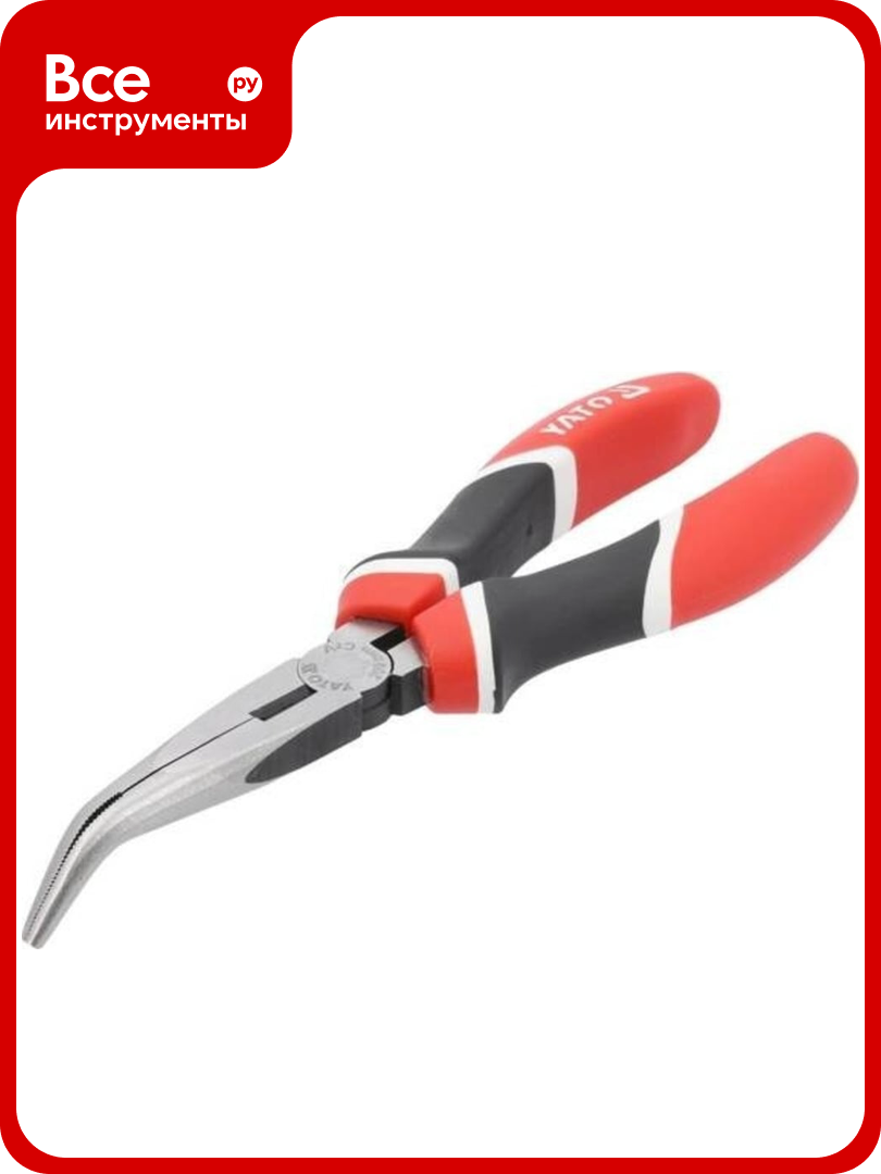Тонкогубцы изогнутые YATO 200мм CRV YT-1946 37141946 092 1