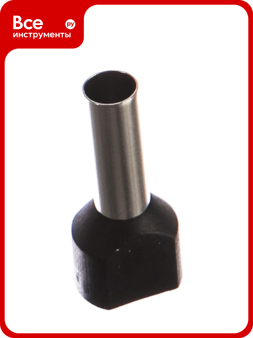 Наконечник, IEK, IEK НШвИ, 2x6-14, ИЭК, НГИ2, 100шт, черный UTE10-D6-0-100