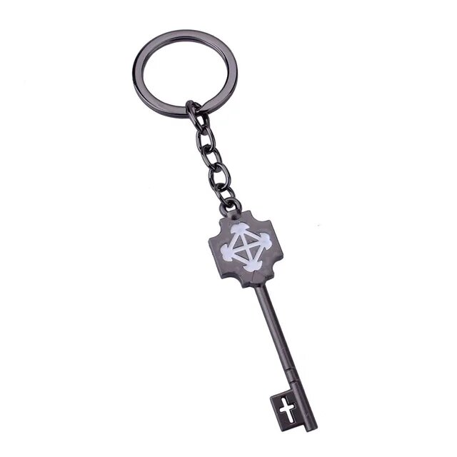 Брелок для ключей «Люси Зодиак» для мужчин и женщин, металлическая эмалированная цепочка для ключей с 12 созвездиями, с волшебным призраком, знаком зодиака, кольцо для ключей, ювелирные изделия для фанатов