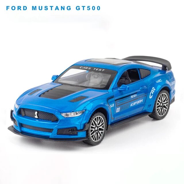 1:32 Высокоточная имитация суперкара Ford Mustang Shelby GT350, модель автомобиля из сплава, детская игрушечная машинка с 4 открытыми дверями, подарки для детей GT500