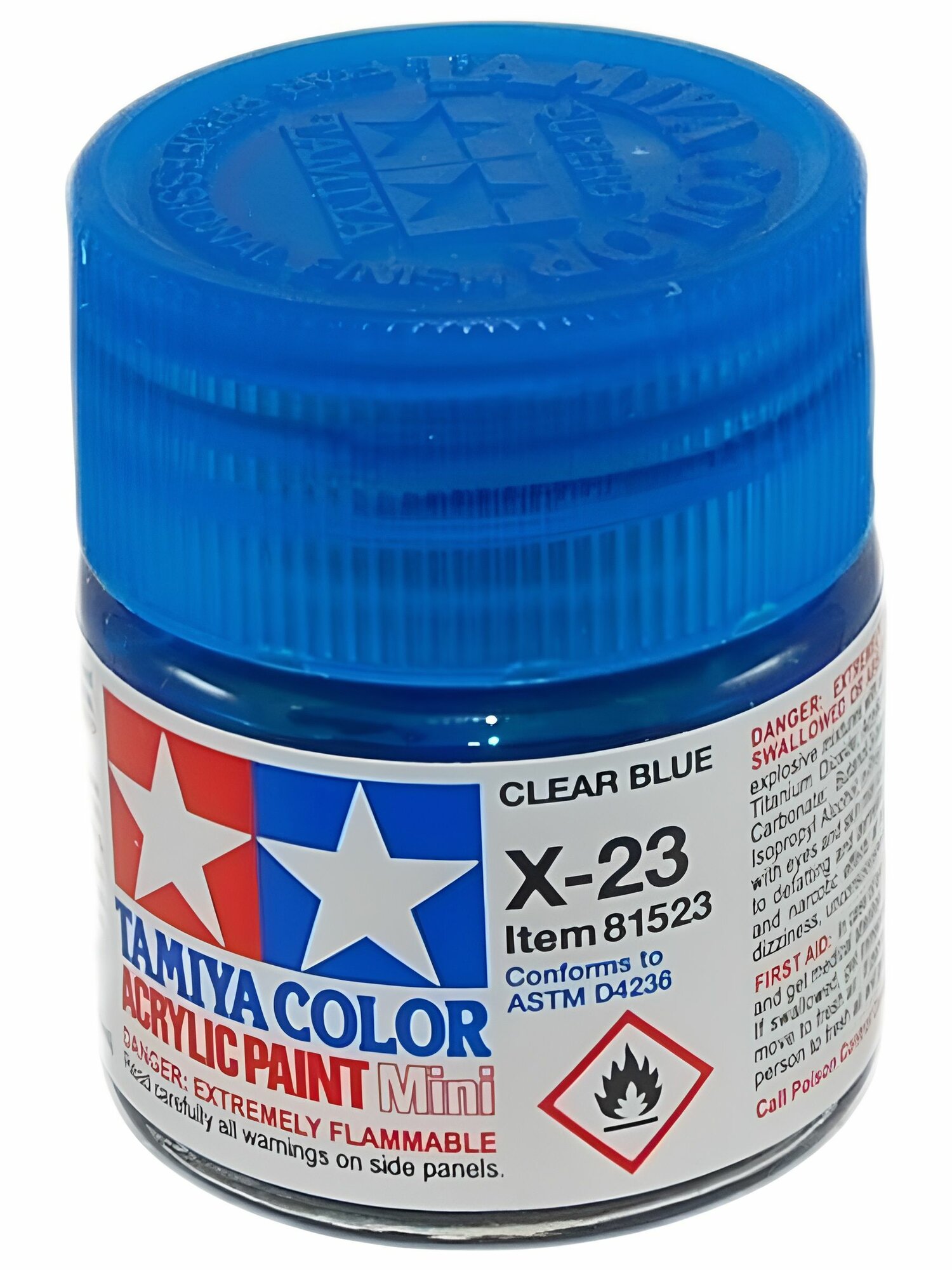 X-23 Clear Blue (Полупрозрачный Синий Лак) акриловая краска, 10 мл.