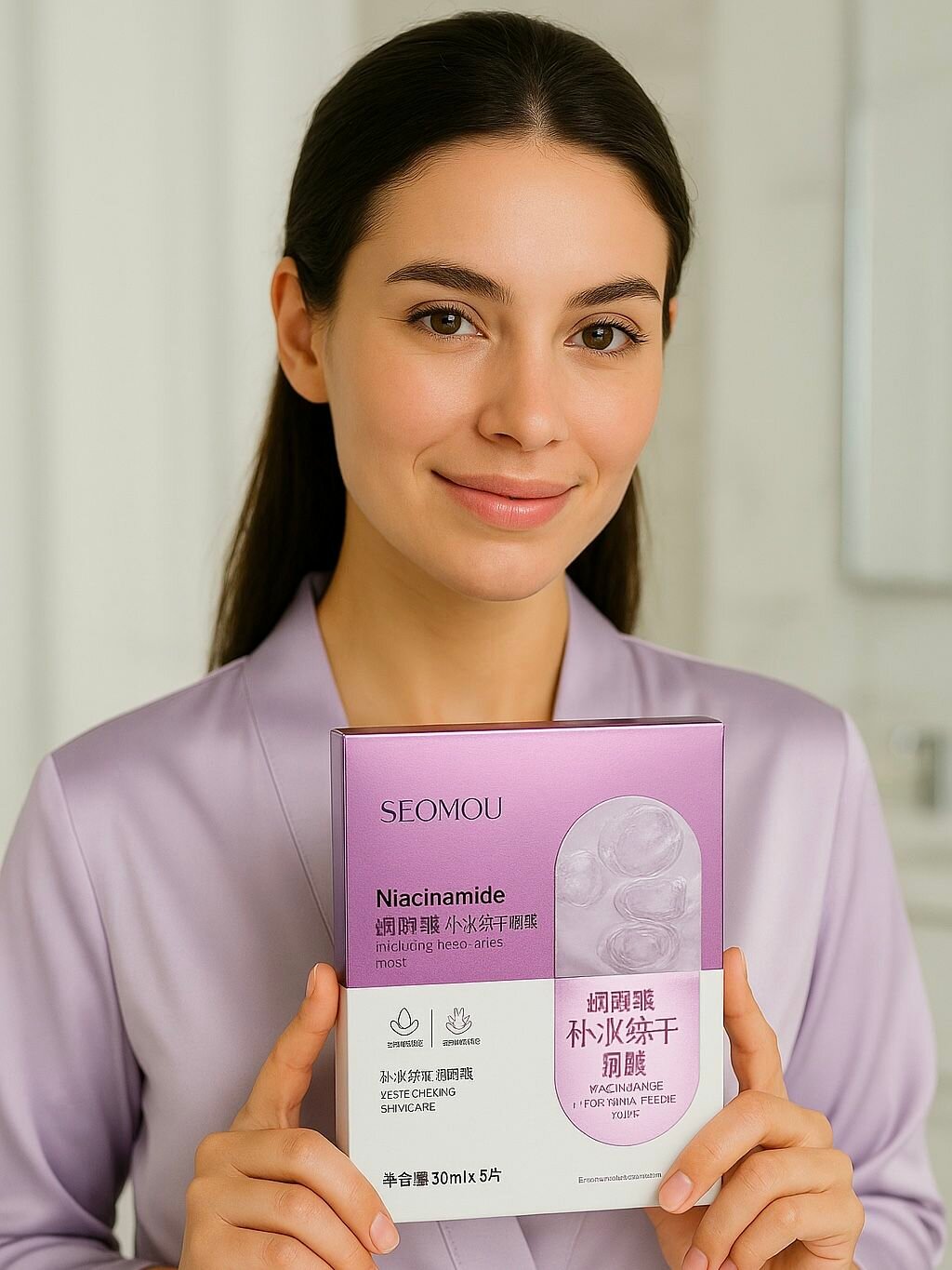 Тканевая маска для лица с ниацинамидом и церамидами 5 шт