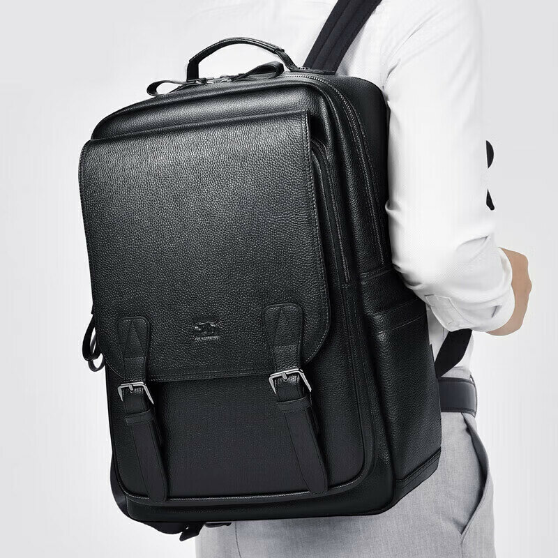 Рюкзак SEPTWOLVES, Genuine Leather Backpack for Men Laptop Bag Fashionable Tren, для путешествий, школьный, кожаный, для мужчин