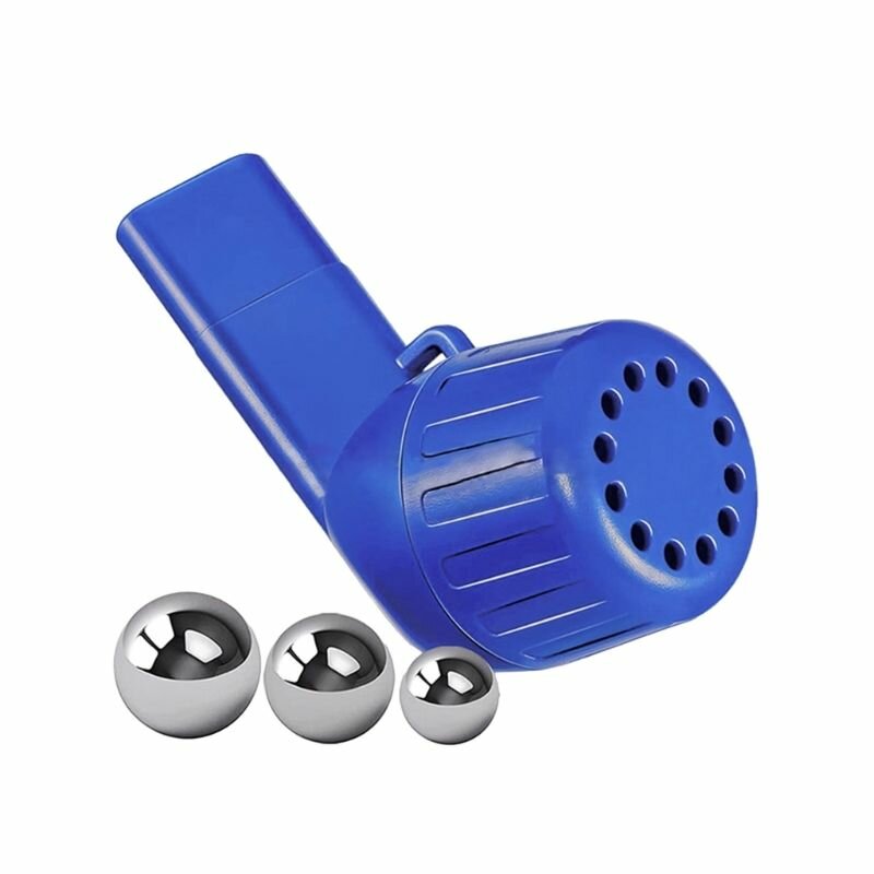 Тренажер для дыхания легких с тремя стальными шариками-синий