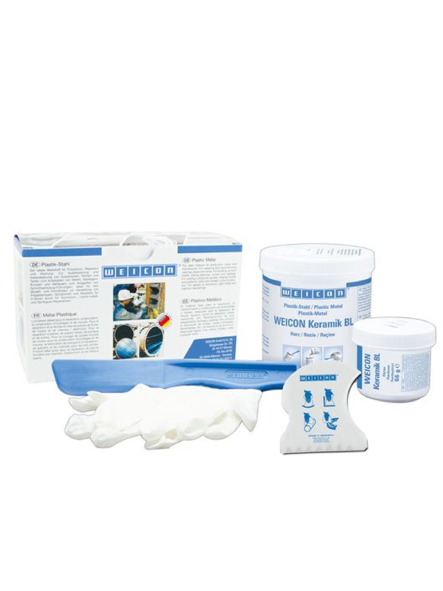 Эпоксидная смола с керамическим наполнением, WEICON Ceramic BL, жидкая, 0,5 кг
