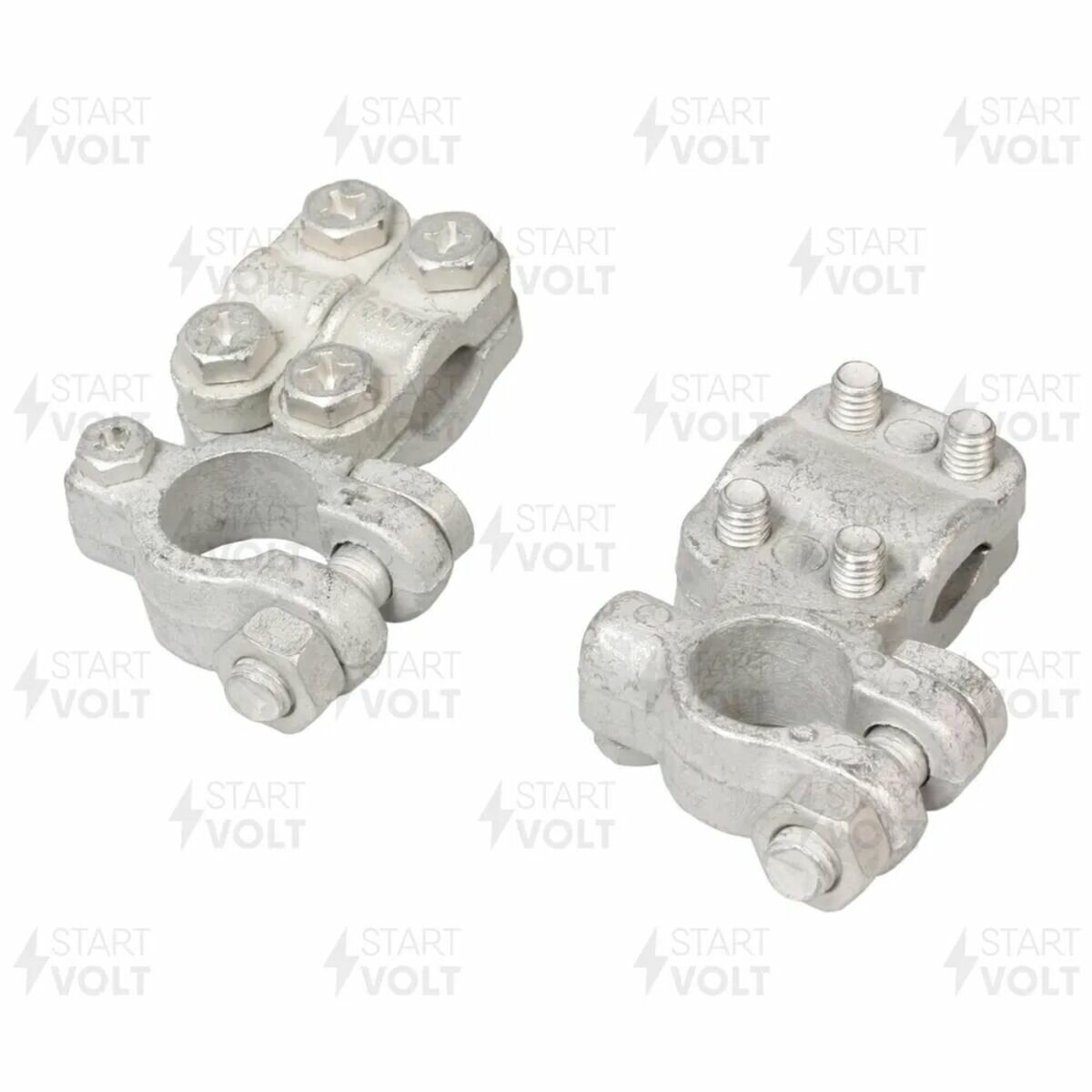 Клеммы Акб В Комплекте Латунь, Две Прижимные Планки Для Проводов До 50Мм Кв. (Sbt 027)(Startvolt Sbt027)