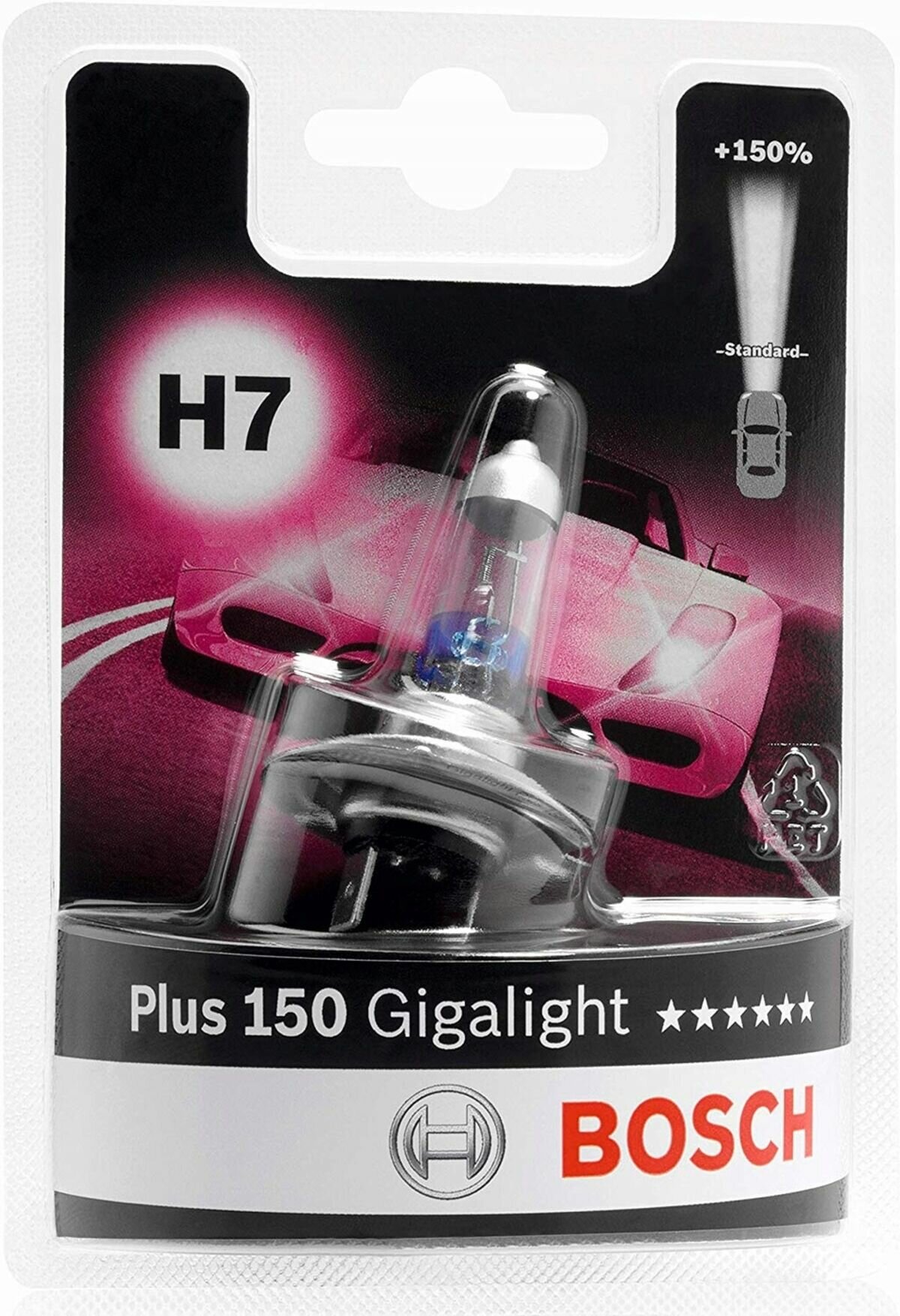 Лампа 12V 55W H7 Gigalight Plus 150 (Блистер 1 Шт)(Bosch 1 987 301 137)