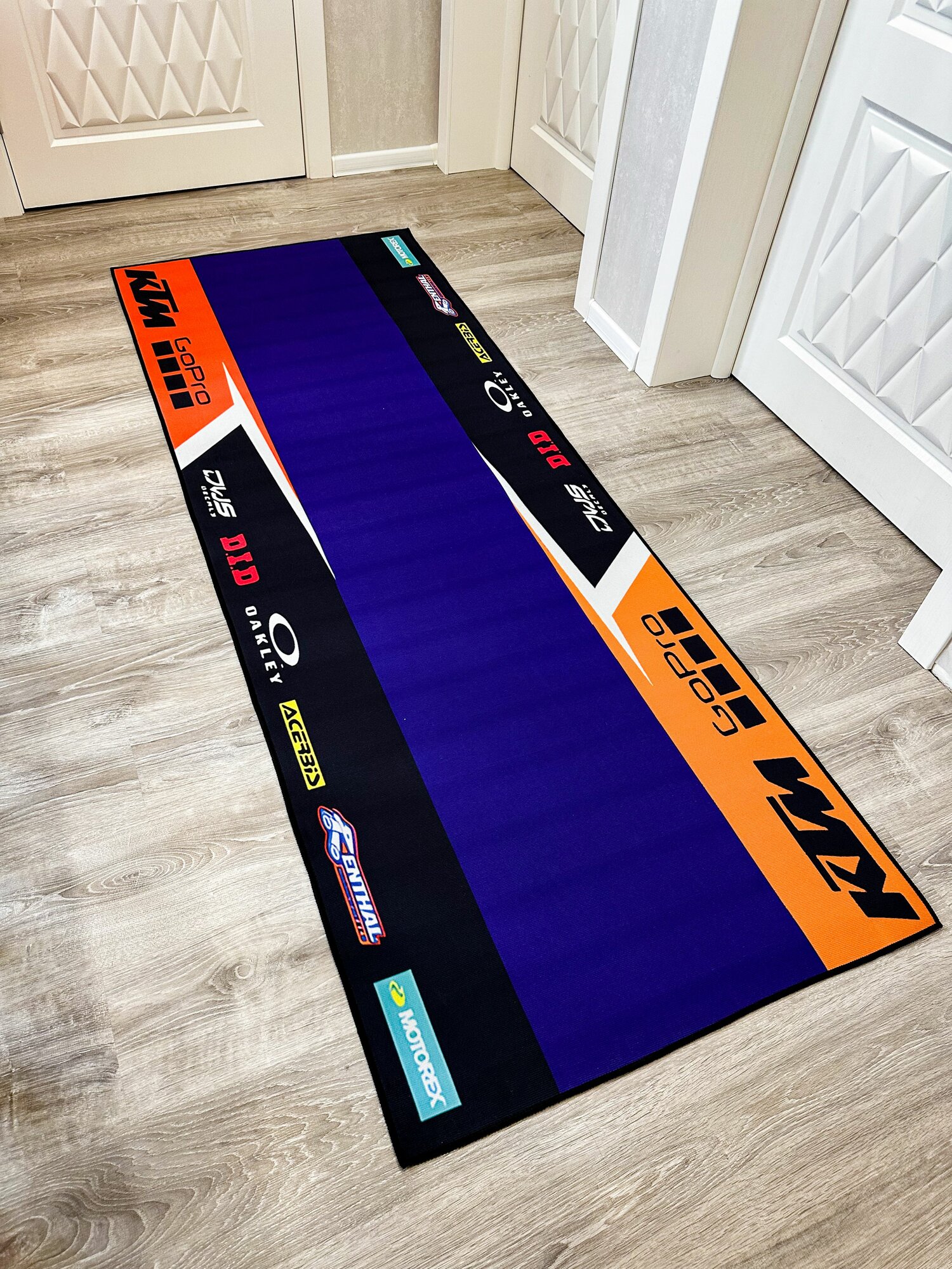 Коврик для мотоцикла KTM, полиэстер, противоскользящий, 220см x 80см