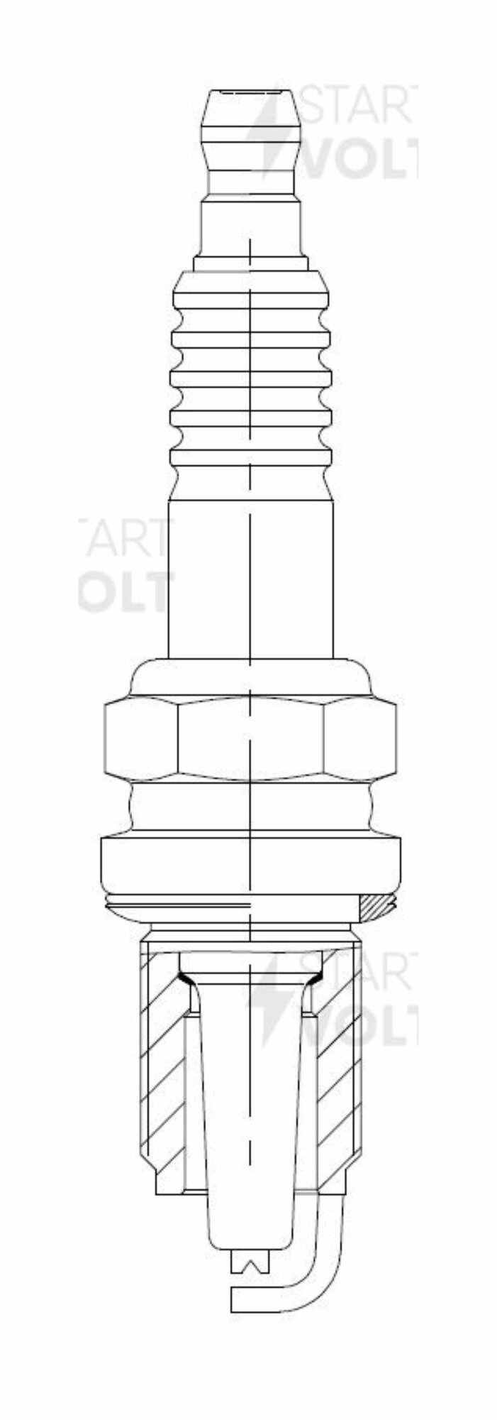 Свеча Зажигания Для А/М Opel Astra G (98-)/Astra H (04-) 1.4I/1.6I/1.8I (Кмпл. 4Шт) (Vsp 0053)(Startvolt Vsp0053)