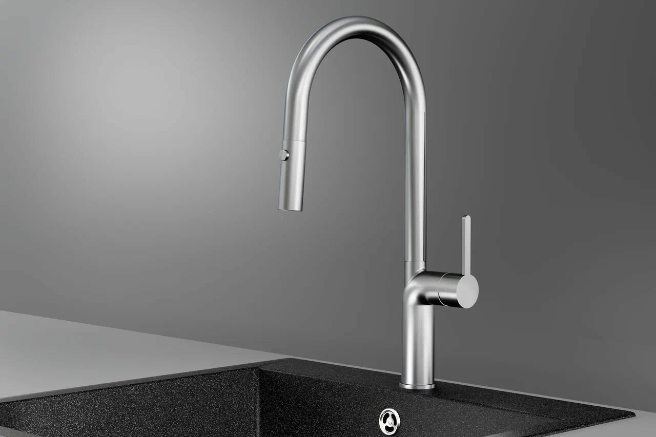 Смеситель кухонный GRANULA 9010 нерж