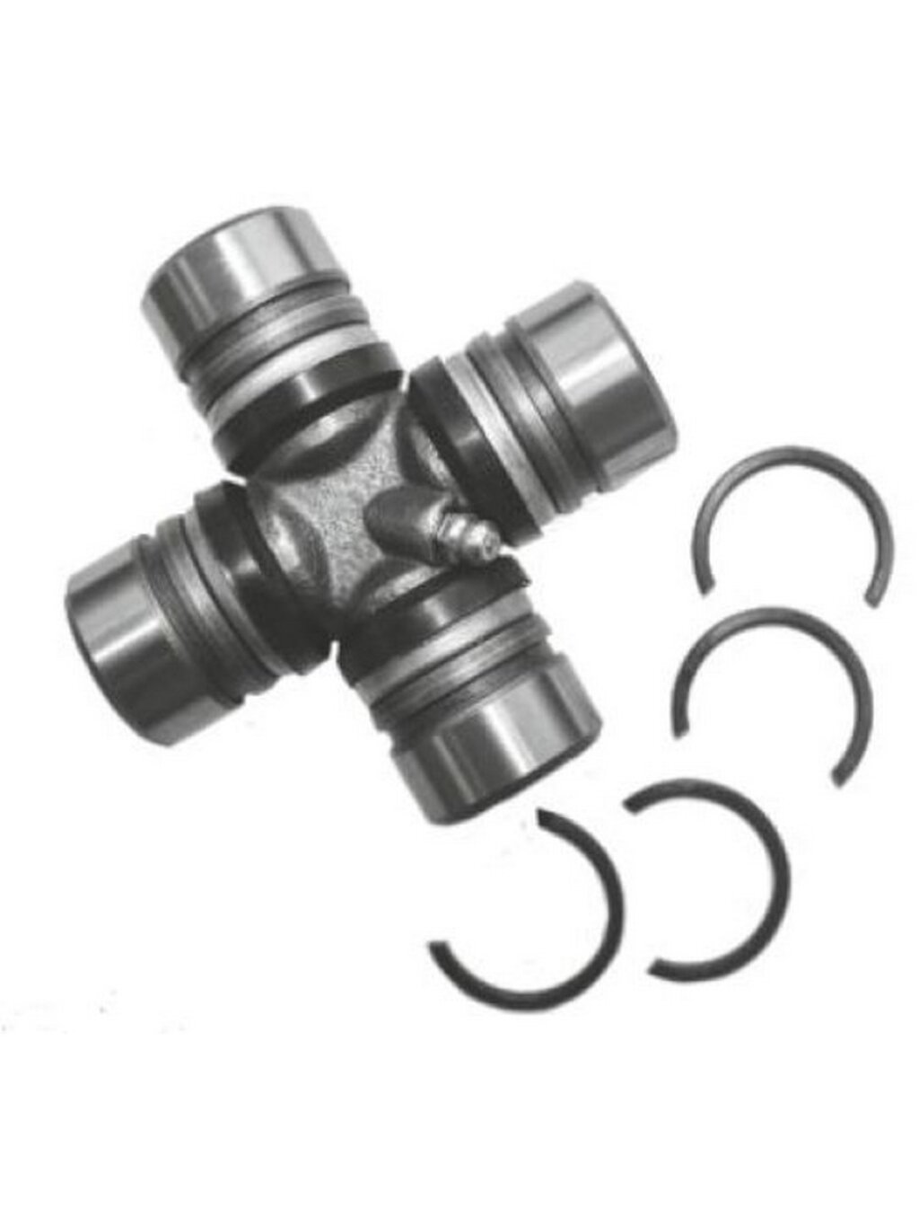 Крестовина для а/м ГАЗ-2410, УАЗ "АДС" Стандарт (мелкий подшип.) с тавотницей и стопорными кольцами