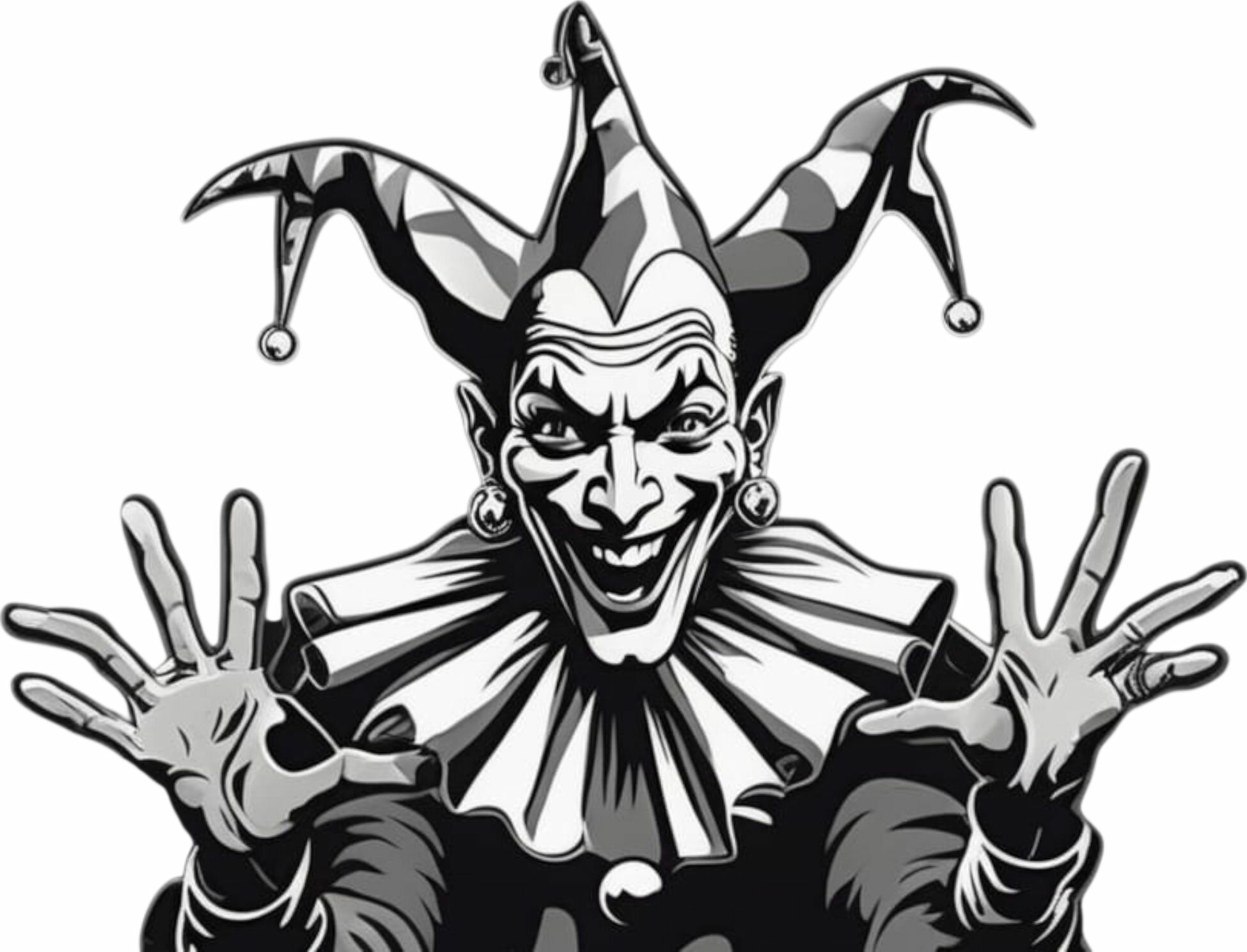 Термонаклейка на одежду "Шут" 18,5см*14см