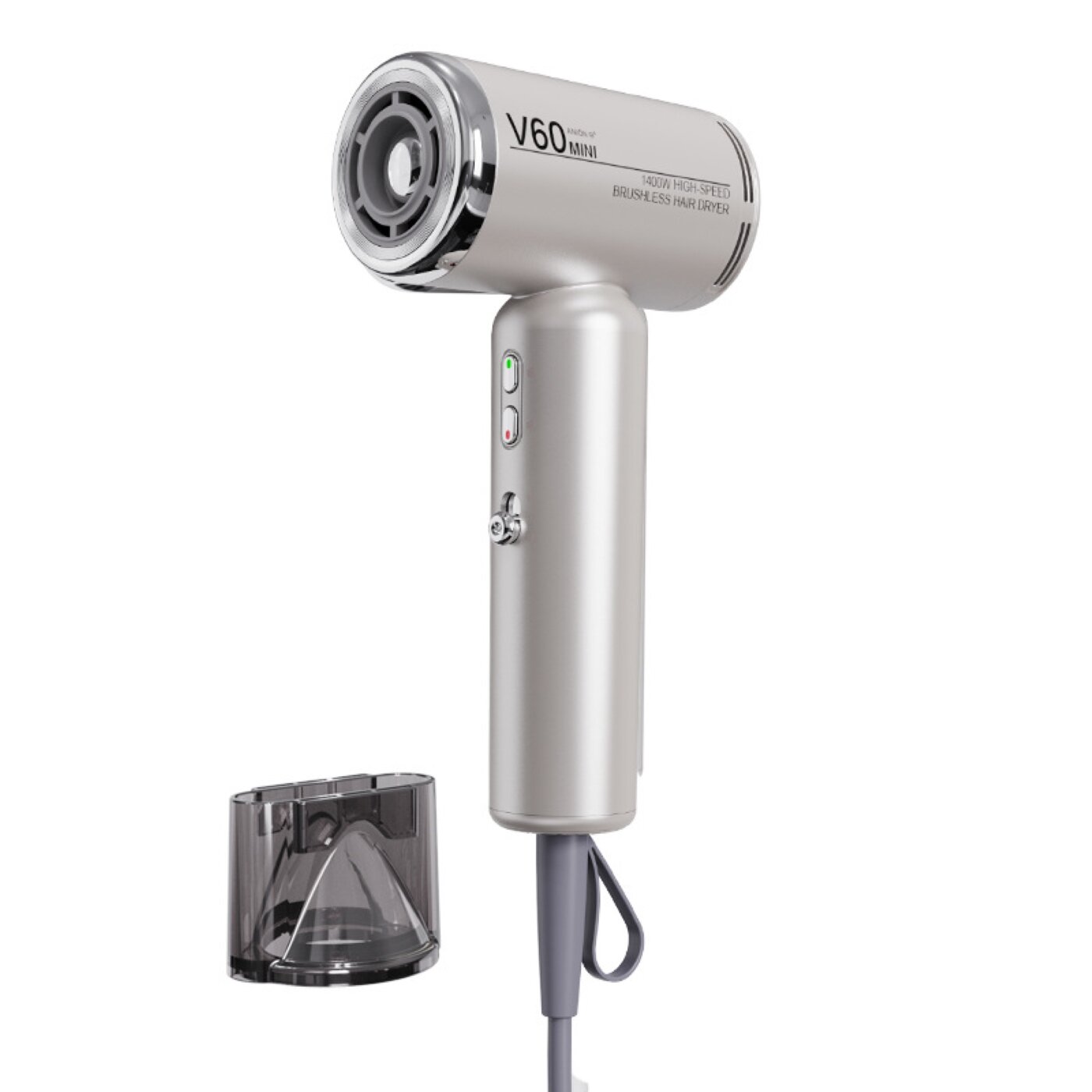 AORISSE Мини-высокоскоростной фен для волос, сильный ветер, отрицательные ионы, не повреждает волосы, портативный1400 Вт