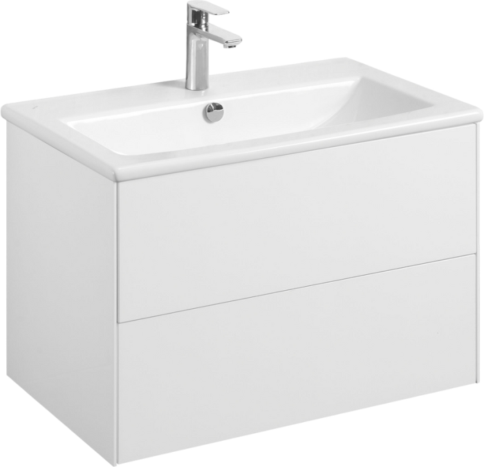 Тумба под раковину AQUATON Сохо 75 подвесная, белая глянцевая