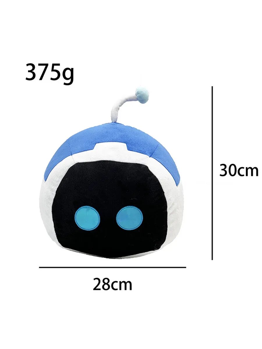 Подушка Astro Bot, плюшевая, 30 см, велюр искусственный/хлопковое волокно