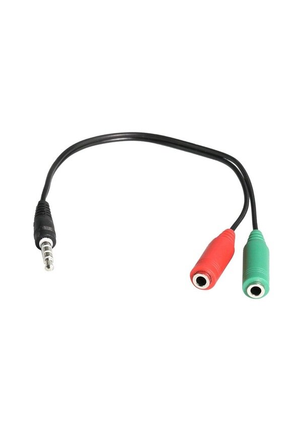 Разветвитель микрофонный Y-образный 3,5-мм стереоаудио (папа) на 2 гнезда