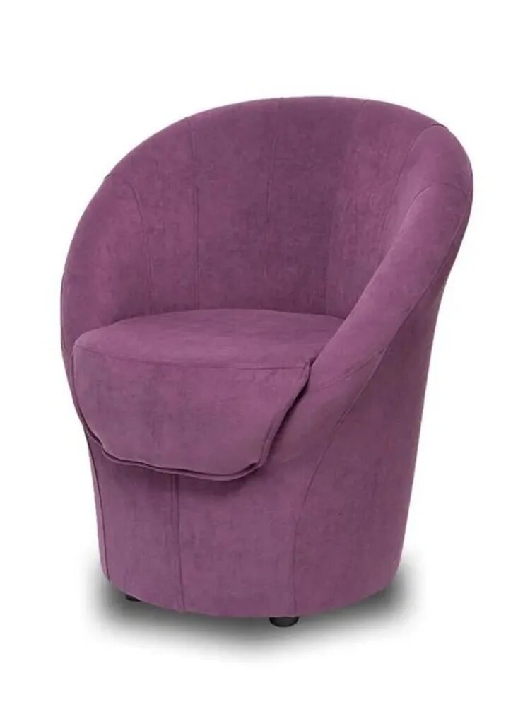 Кресло алекс 68х72х85 см, кресло для отдыха, мягкое, нераскладное, фиолетовый велюр
