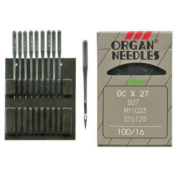 Иглы для швейной машины ORGAN № 100, для оверлочных, 10 игл (ORGAN. DCx27.100)