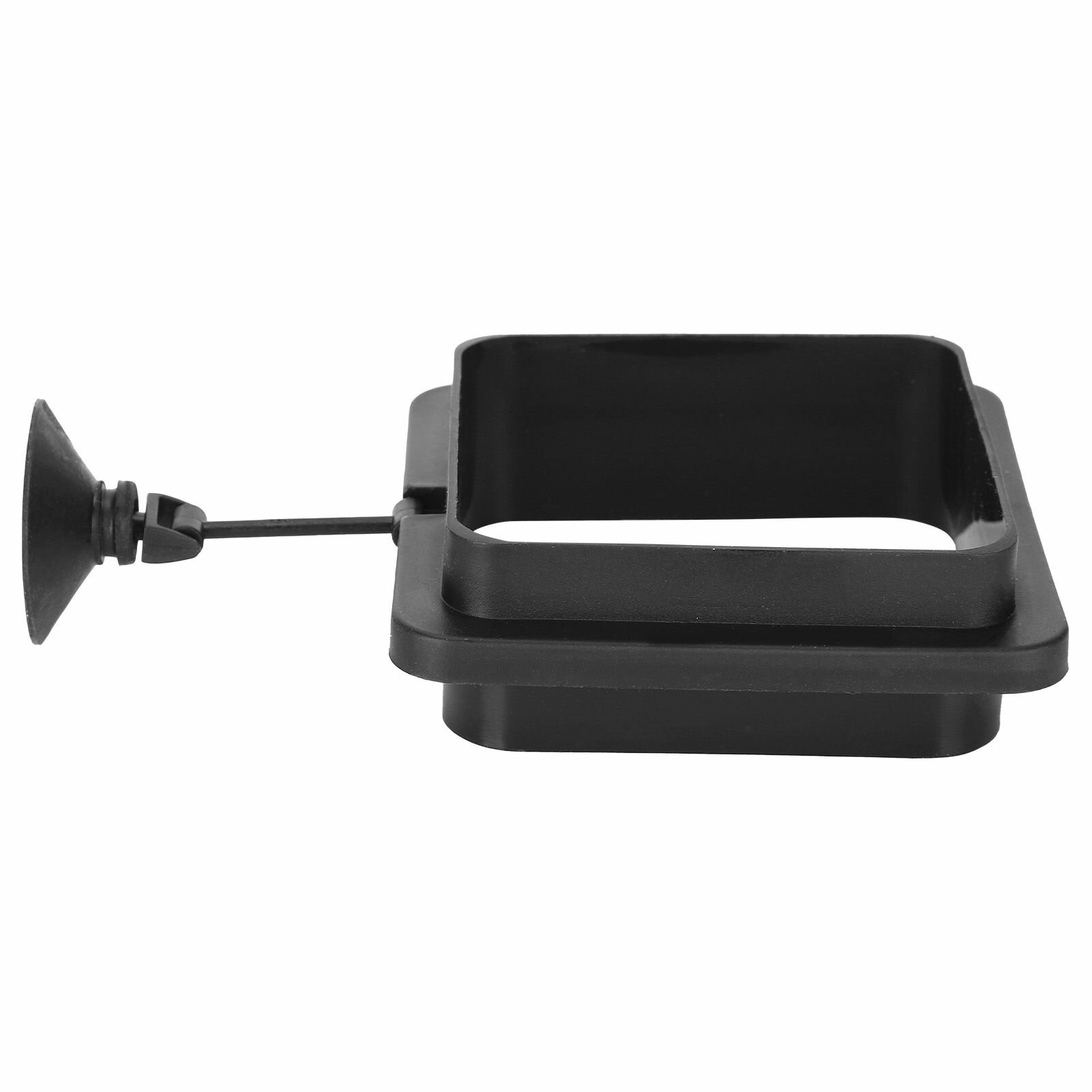 Кольца для кормления аквариумных рыбок, небольшая плавающая кормушка для аквариума с присоской, черный, утолщенный и увеличенный квадрат