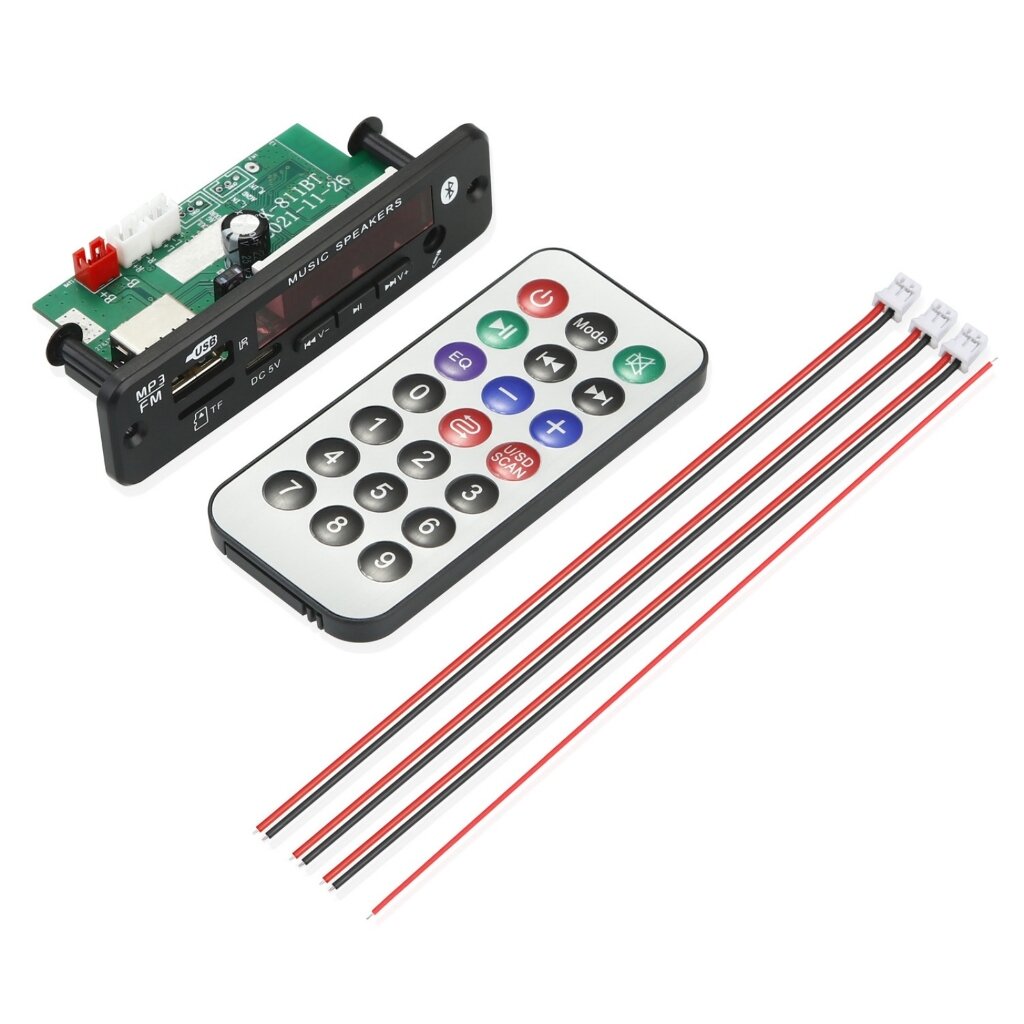 Усилитель мощности 12V 2x20W Плата декодирования Bluetooth караоке MP3 (без батареи)