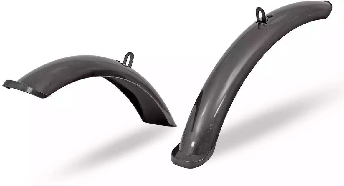 Комплект велосипедных крыльев RUSH HOUR диаметр колес 18-20", пластиковые, черные