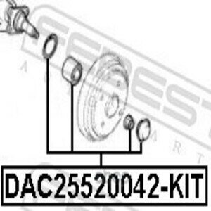 Подшипник ступичный задний ремкомплект Febest арт. dac25520042-kit
