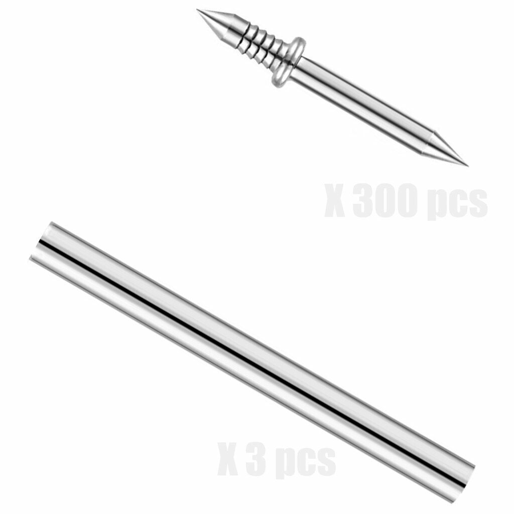 300 двуглавых гвоздей, линия для плинтуса, бесшовные гвозди, невидимые непористые двухсторонние фиксированные шипы с 3 втулками