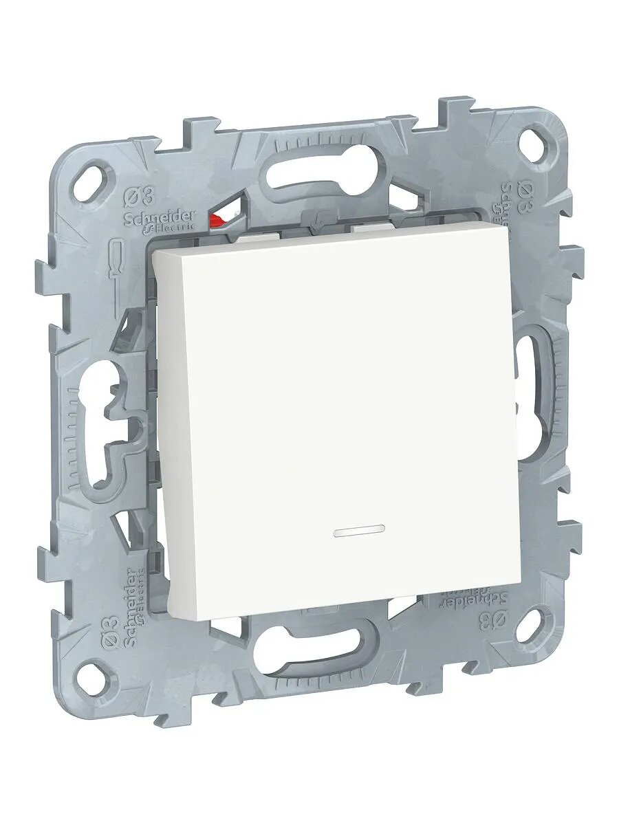 Schneider Electric Unica New Белый Переключатель 1-клавишный, сх. 6, 10 AX, 250В, NU520318