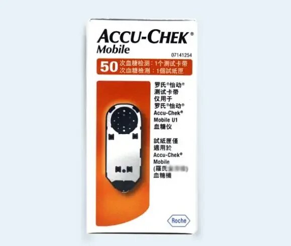 Мобильные тест-полоски AccuChek 100, измеритель уровня глюкозы в крови Accu Chek для диабетиков
