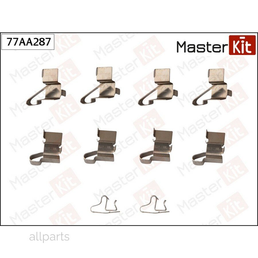 MASTERKIT 77AA287 Комплект установочный колодок тормозных suzuki baleno 07-95->01-99, swift 03-89->05-01, jimny 09-98-