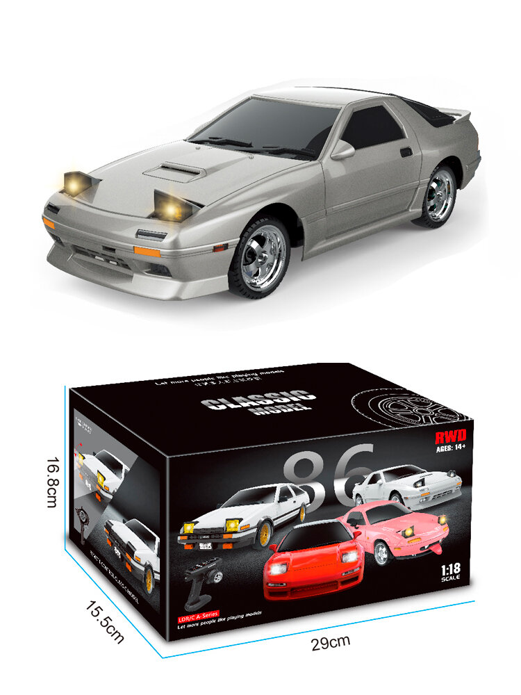 Радиоуправляемая машина для дрифта LD RC масштаб 1:18 2WD 2.4G RX-7 1802-Grey