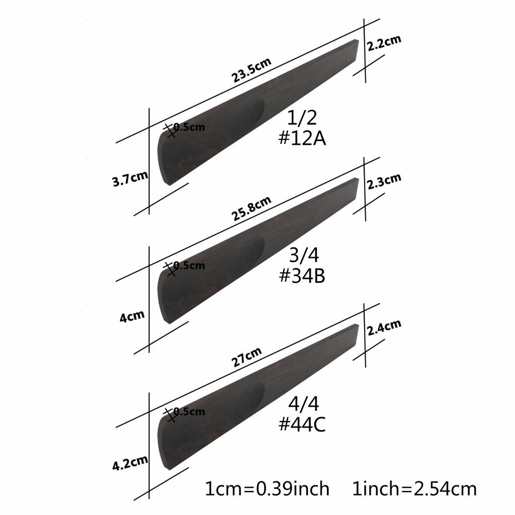 Гриф из черного дерева с грифом Qin 3/4-3/4